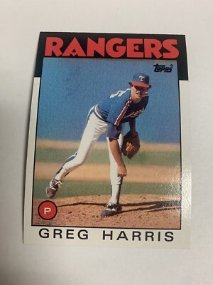 1986 Topps Texas Rangers Greg Harris | eBay