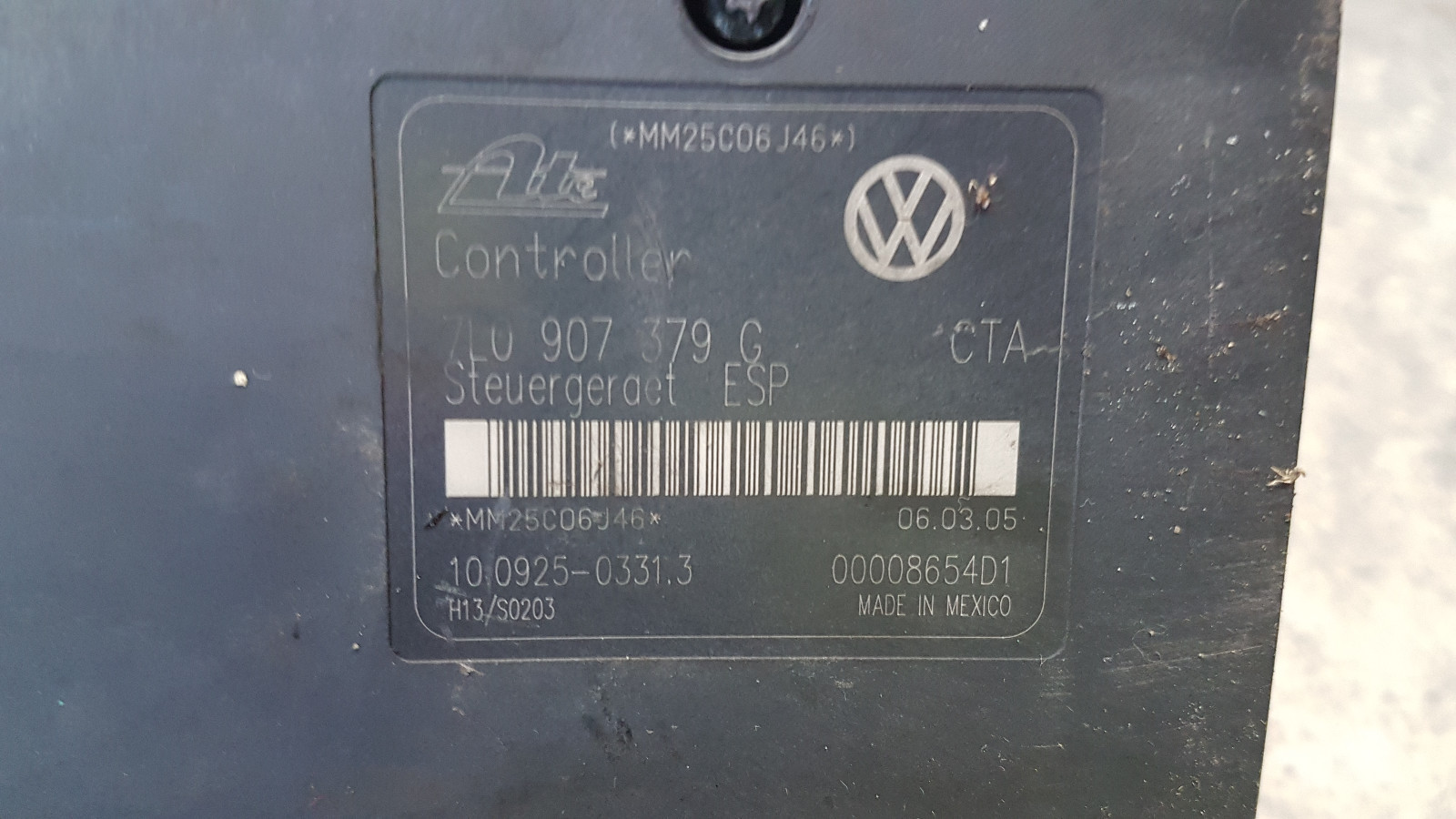 VW Porsche ABS Pump Control Unit 7L0907379G 7L0614111H | eBay UK