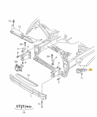 NEW GENUINE AUDI Q5 2009-2016 FRONT BUMPER SUPPORT BRACKET RIGHT O/S ...