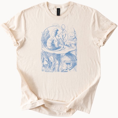 Alice Raupe T-Shirt Bookish Pilz Shirt literarisches Geschenk | eBay.de