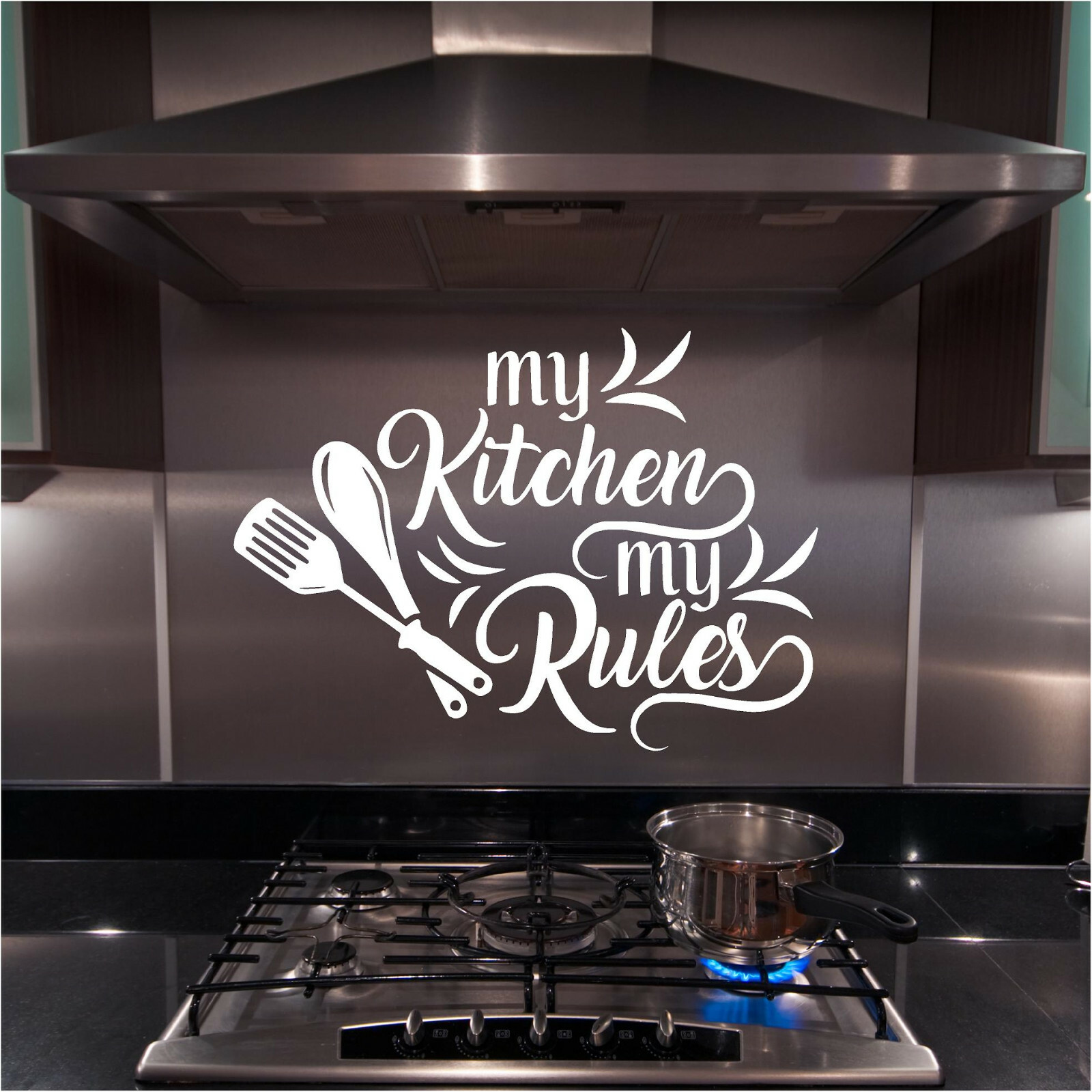 My kitchen my rules wall art sticker Home decor quality DIY decal ...