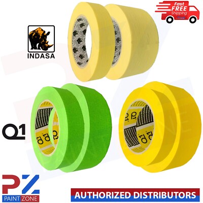 INDASA/Q1 MASKING TAPE 24/36/48mm PAINTER PAINTING AUTOMOTIVE EASY TEAR ...