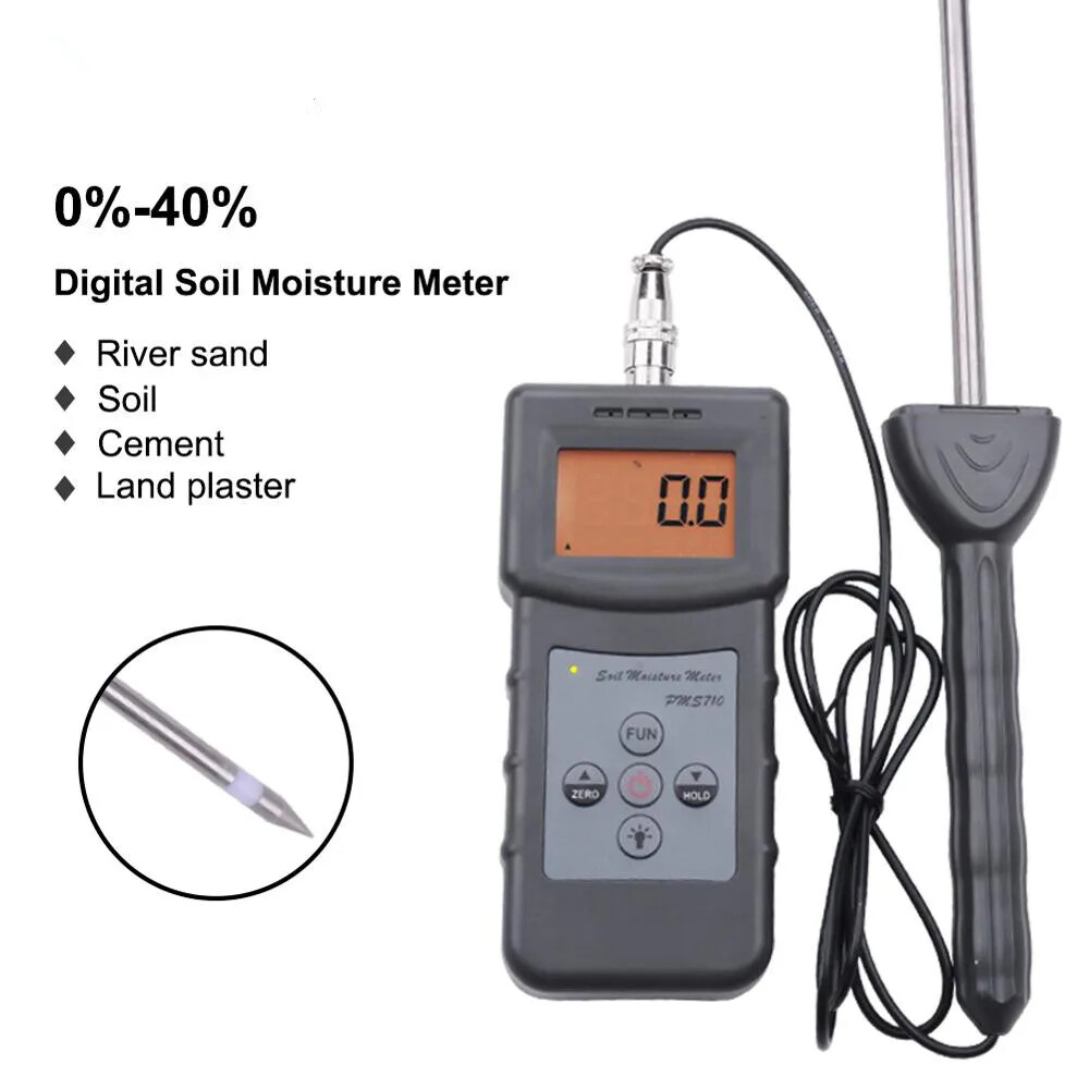 Digital Soil Moisture Meter Test River sand Soil Cement Land plater ...