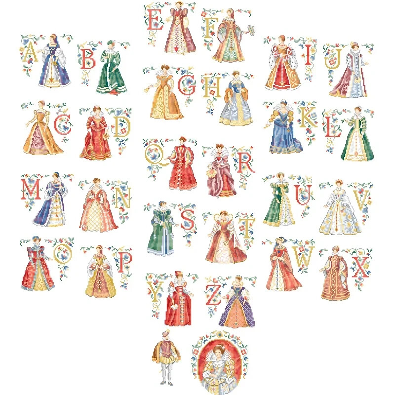 LBP cross stitch chart Le grand ABC Médicis | eBay