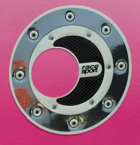 STICKER TRAPPE ESSENCE CHROME CARBONE Ø110mm O | eBay