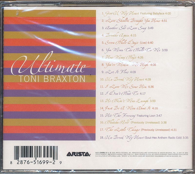 Toni Braxton - Ultimate RARE out of print CD '03 (SEALED) 828765169929 ...