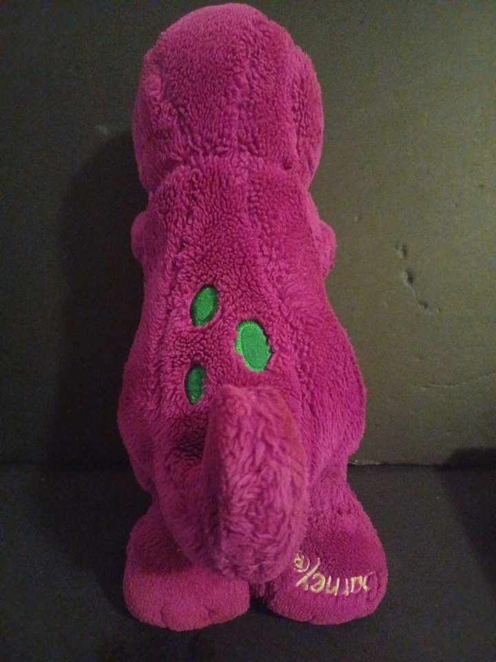 Vintage Barney Purple Dinosaur 14" Plush Stuffed Animal Toy Lyons 1992 ...