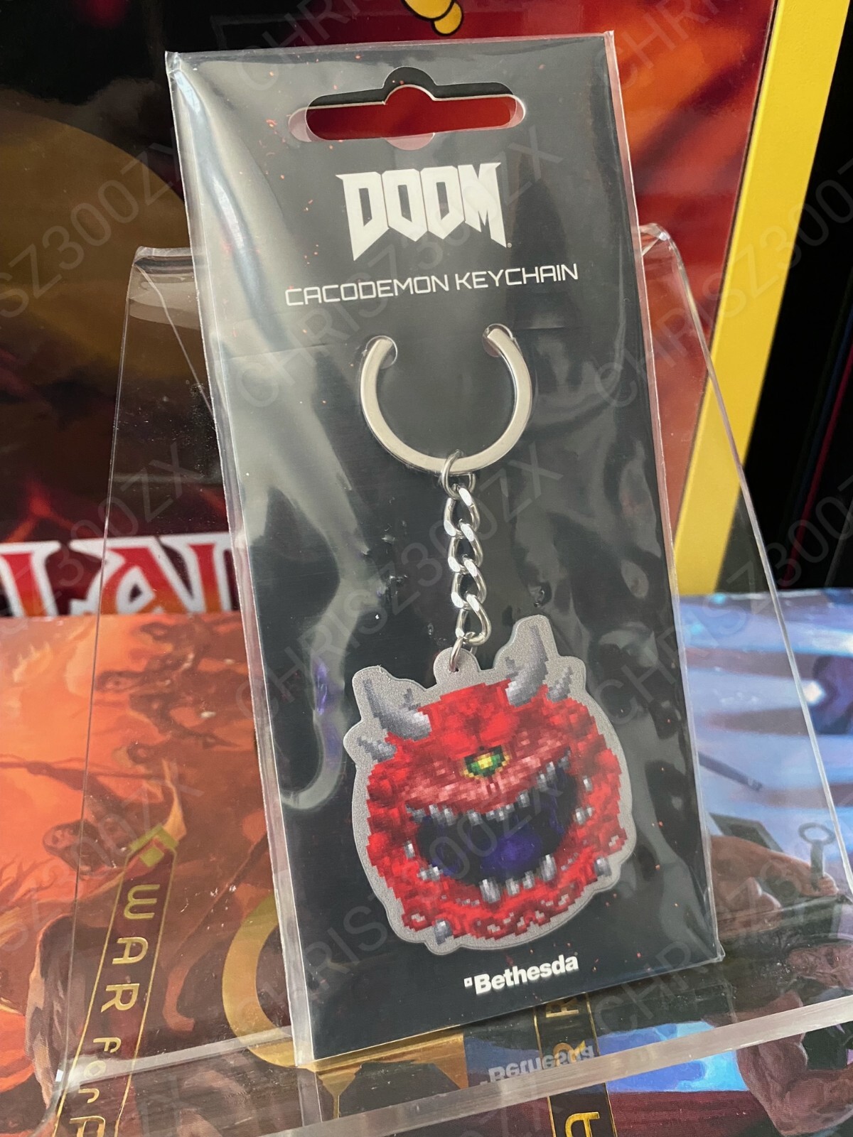 Doom Eternal Classic Cacodemon Red Keychain Charm Pixelated Retro Metal ...