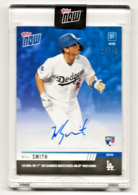 2019 Topps Now #730B Will Smith Rookie Auto (28 Games- 12 Home Runs ...