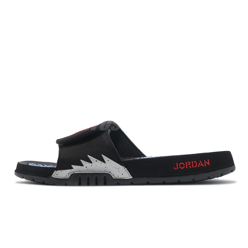 Nike Jordan Hydro V 5 Retro Black Metallic Men Slip On Casual Sandal ...