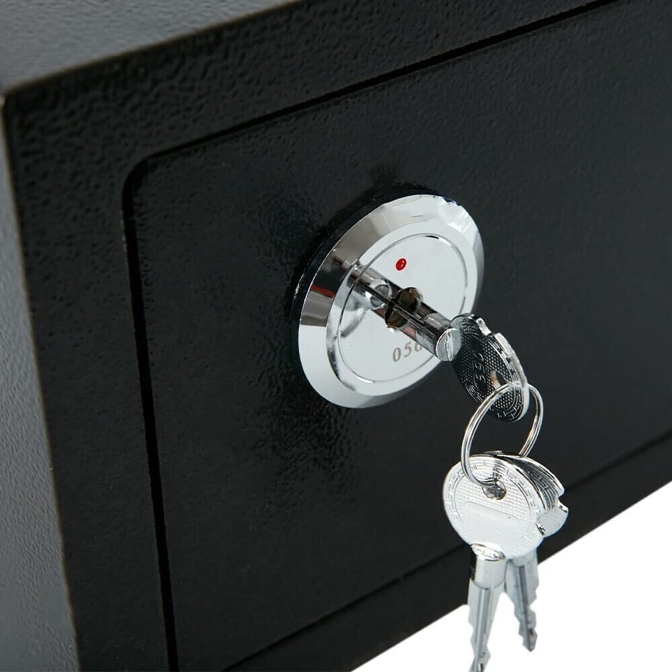 4.6L SOLID STEEL SAFE HEAVY DUTY FIREPROOF HOME OFFICE MONEY CASH ...
