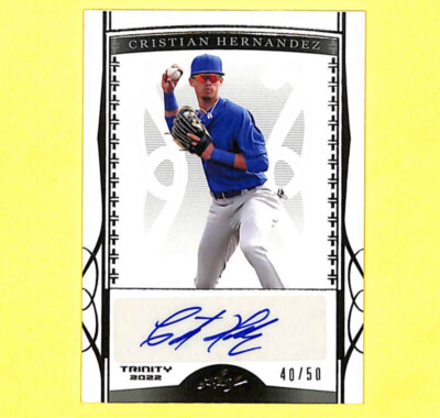2022 Leaf Trinity Cristian Hernandez 40/50 Gold Auto Autograph Card ...