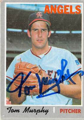 Tom Murphy autographed baseball card (California Angels) 1970 Topps ...