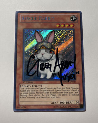 Yugioh - Rescue Rabbit - PHSW-EN037 1st Edition - Signed By Greg Abbey ...