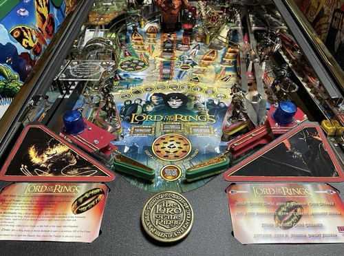 Custom LOTR Pinball Machine Metal Apron LORD OF THE RINGS MOD (SOLID ...