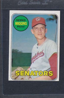 1969 Topps #441 Dennis Higgins Senators (Yellow) EX *5035 | eBay