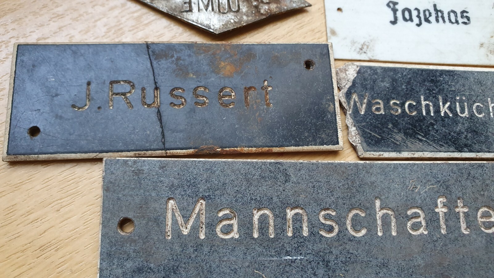 WWII WW2 Original German plates with inscriptions From Battle Of ...