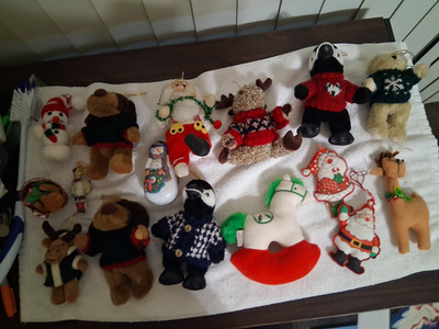 Christmas Plush animal lot of ornaments 15 FREE FedEx 2 day shipping | eBay
