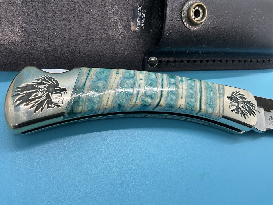 Buck 110 Custom Yellowhorse Lckbck Native Warrior Knife YH425 W ...