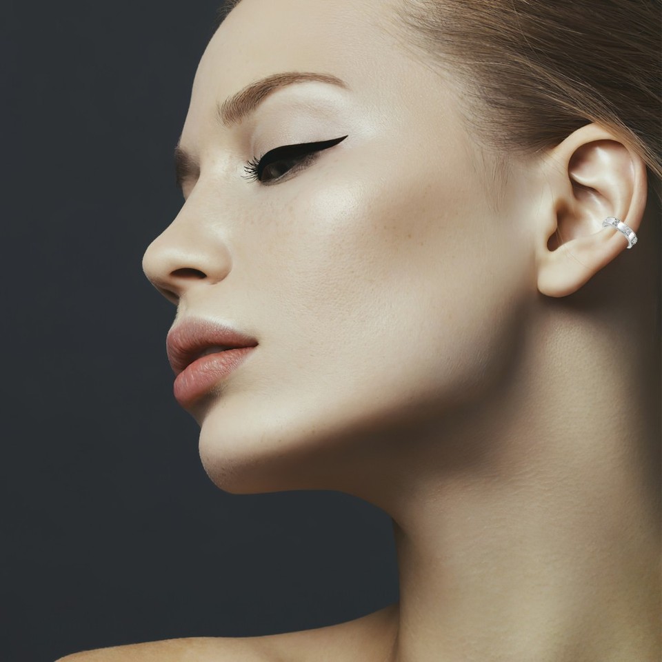 8 Pcs Chunky Ear Bone Clip Cuff Earrings Cuffs Non Pierced Pearls Hook ...