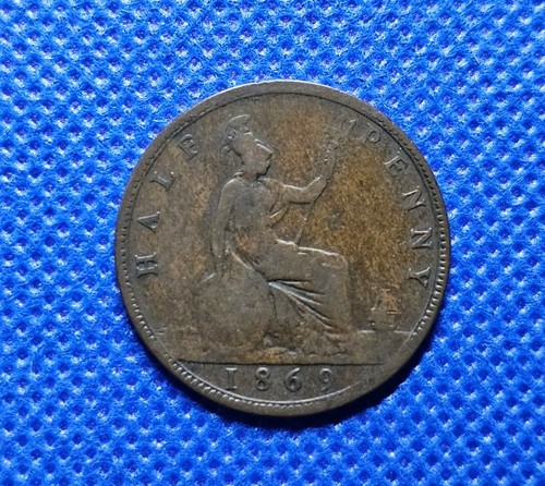 1869 Halfpenny Victoria British Bronze Coin | eBay