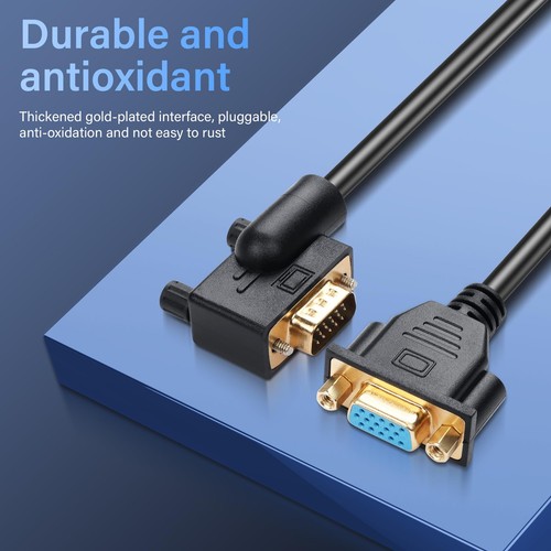 90 Degree VGA Cable1080P Full HD Right Angle VGA Male to VGA Male ...