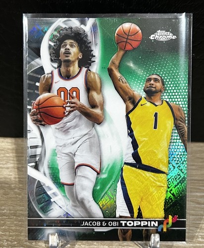 2024 Topps Chrome DNA Jacob & Obi Toppin #DNA-5 Green Logofractor ...