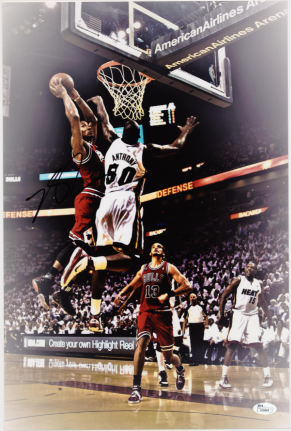 Derrick Rose Autographed Memorabilia | Signed Photo, Jersey ...