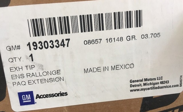 19303347 Dual BORLA Performance Chrome Exhaust Tips GM Set of 2 for ...