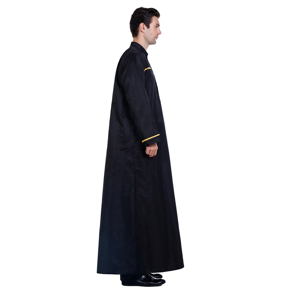 Mens Saudi Arab Muslim Robe Long Thobe Jubba Dishdasha Thawb Thoub ...