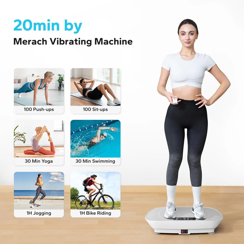 Vibration Plate Machine Full Body Workout Platform Weight Loss Exercise ...