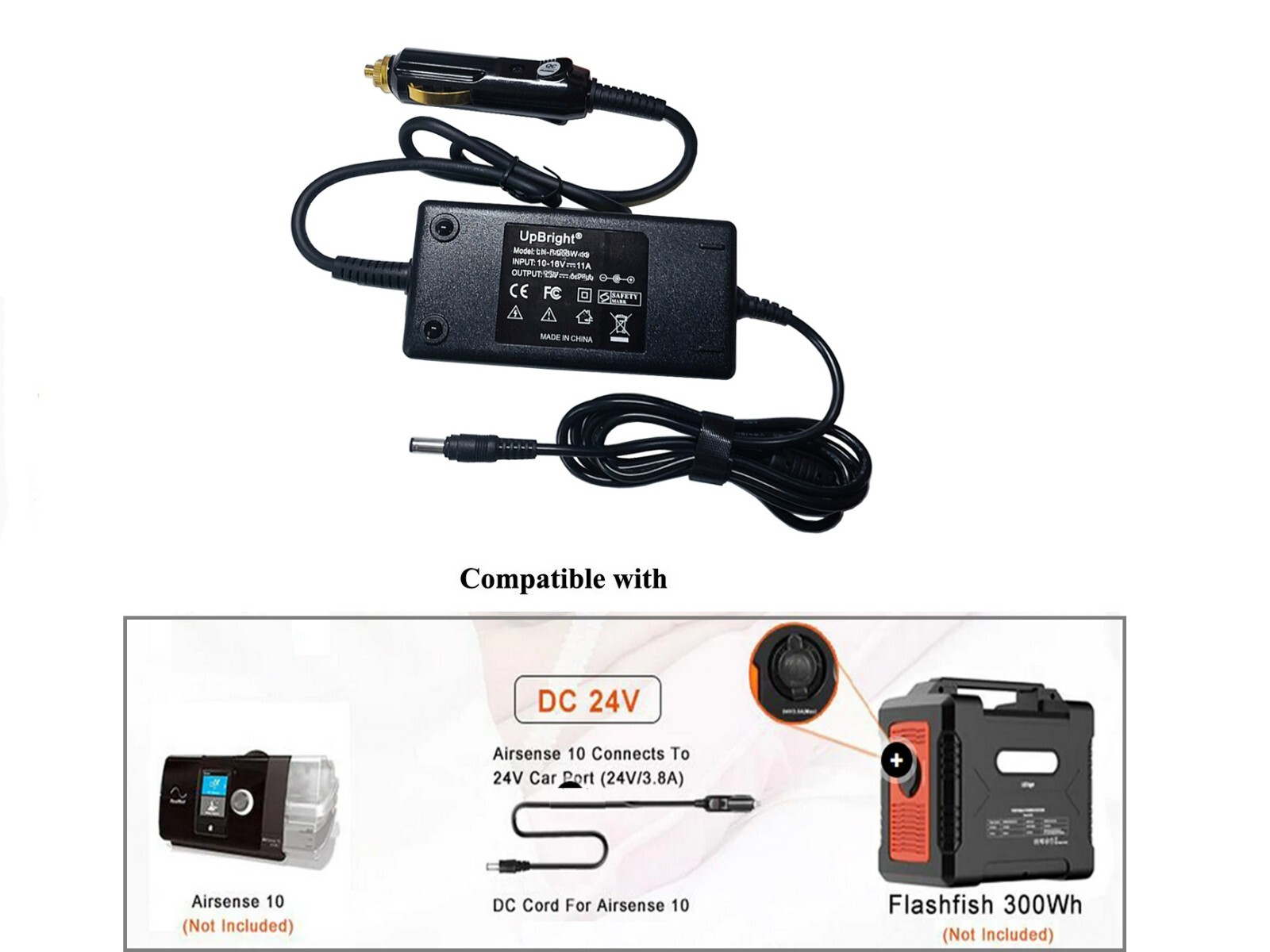 Car Adapter for Resmed Airsense Aircurve 10 S10 CPAP Machine Flashfish ...