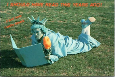 Postcard Drag DC Liberty Lines tour Miss Liberty reads book she's been ...