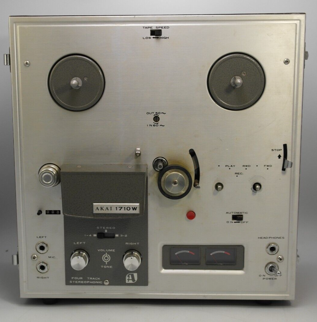 Vintage AKAI 1710W/L Four Track Stereo Mono Reel to Reel Tape Recorder ...
