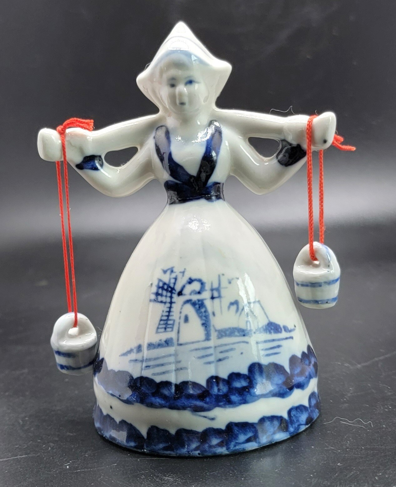 Delft Blue Girl Carrying Two Buckets ~ Hand Painted | eBay