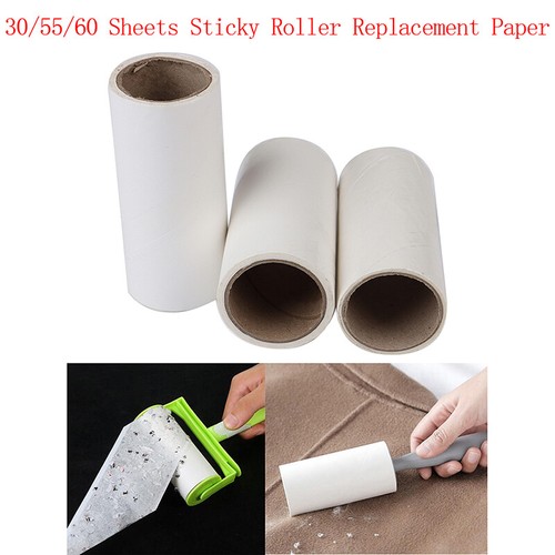 30/55/60 Layer Tear-Off Sticky Paper Roller Dust Hair Dandruff Clothes ...