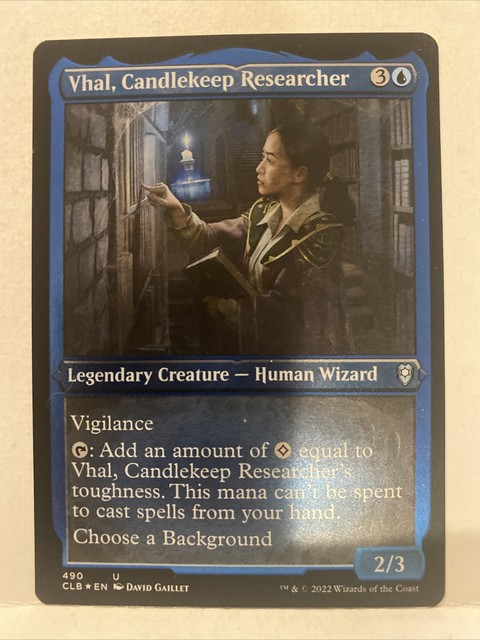 MTG Vhal, Candlekeep Researcher Commander Legends: Battle for Baldur's ...