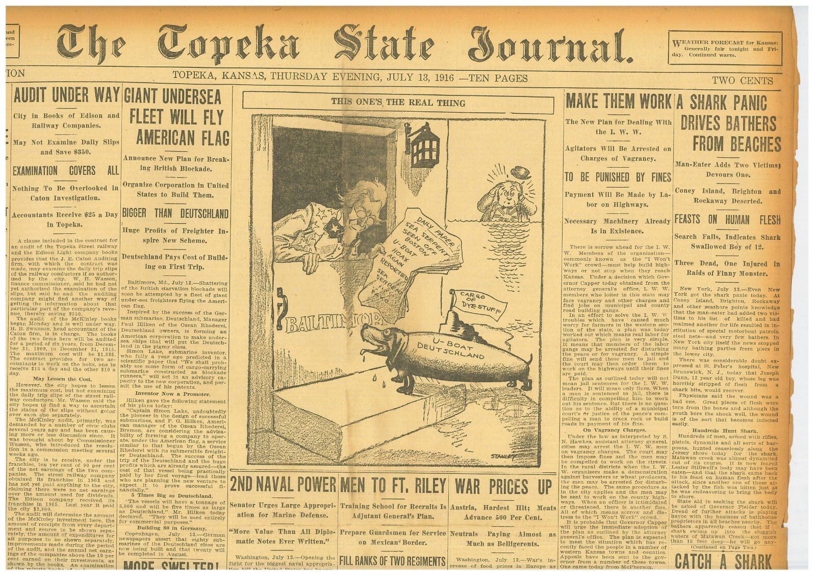 Matawan Man Eater Shark Panic on Beach Feast's on Human Flesh. 3 Dead ...