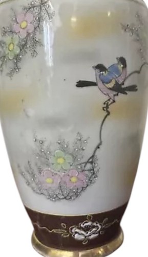 Antique Oriental Japanese Handpainted Satsuma Vase - Stamp To Base 25cm ...