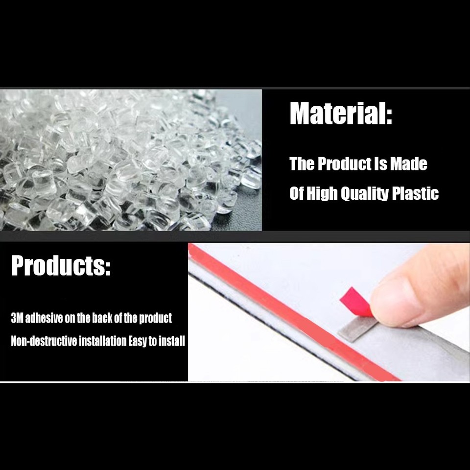 For Toyota Corolla 14-2018 Bright Black Exterior Side Door Bowl Frame ...