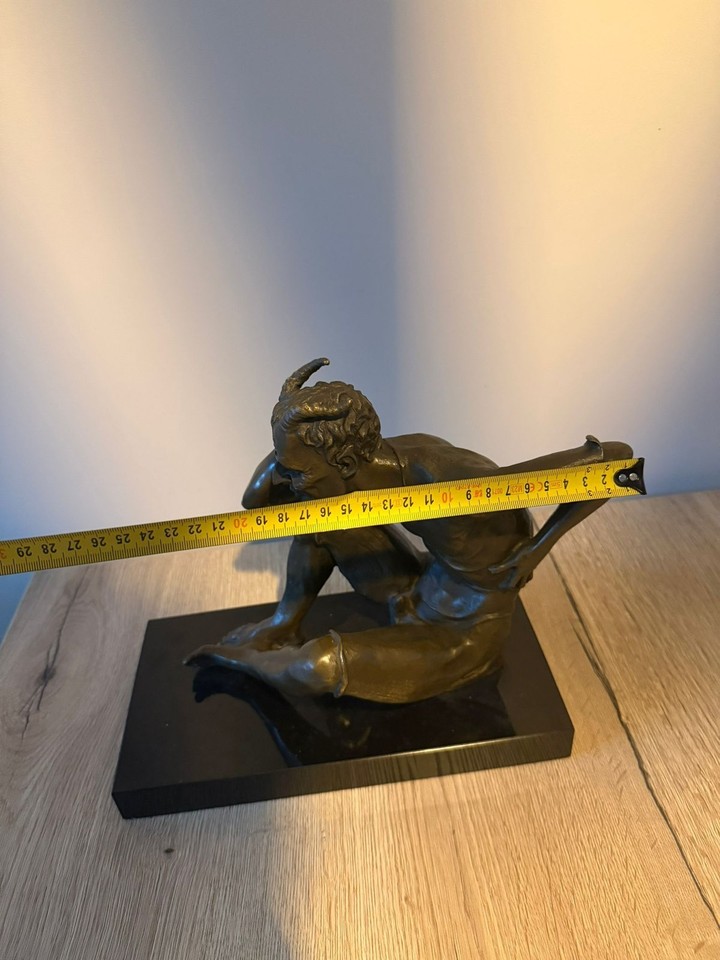 Antique Bronze Devil Sculpture Statue Satyr Mori Marble Gothic SATAN ...