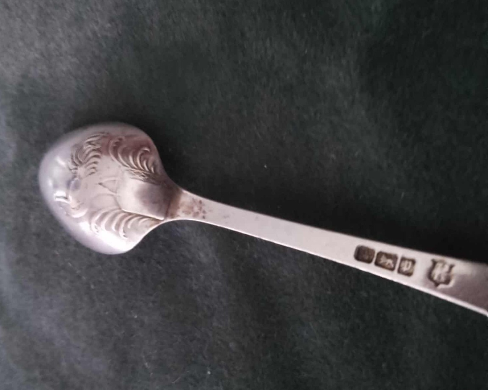 ANTIQUE SILVER TEASPOON WITH HALLMARK - SPOON WEIGHT 13 GRAMS | eBay UK