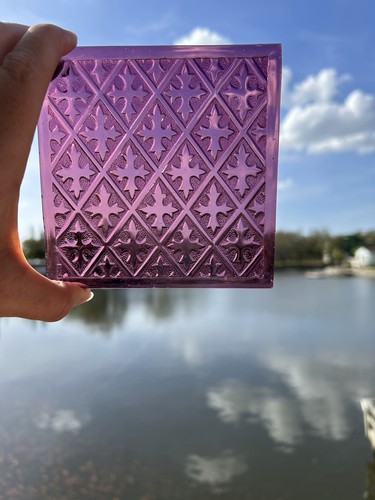 Antique Amethyst Addison Glass Pane Tile, Heraldic Cross 5” | eBay