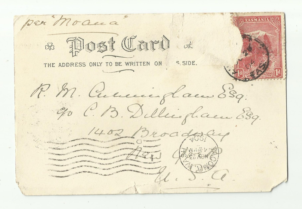 Hobart looking East from Huon Road. 1904. Tasmania. Australia. To New ...