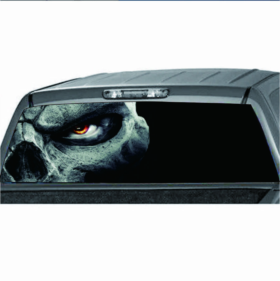 Horror Skull Rear Window Graphic Decal Sticker Decoration For Car Truck ...