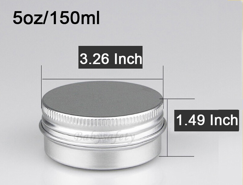 Aluminum Tin Screw Top Round Metal Container With Lid,Storage Jar ...