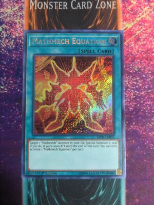 Yu-Gi-Oh! Mathmech Equation MYFI-EN010 1st Edition Secret Rare NM a1 ...