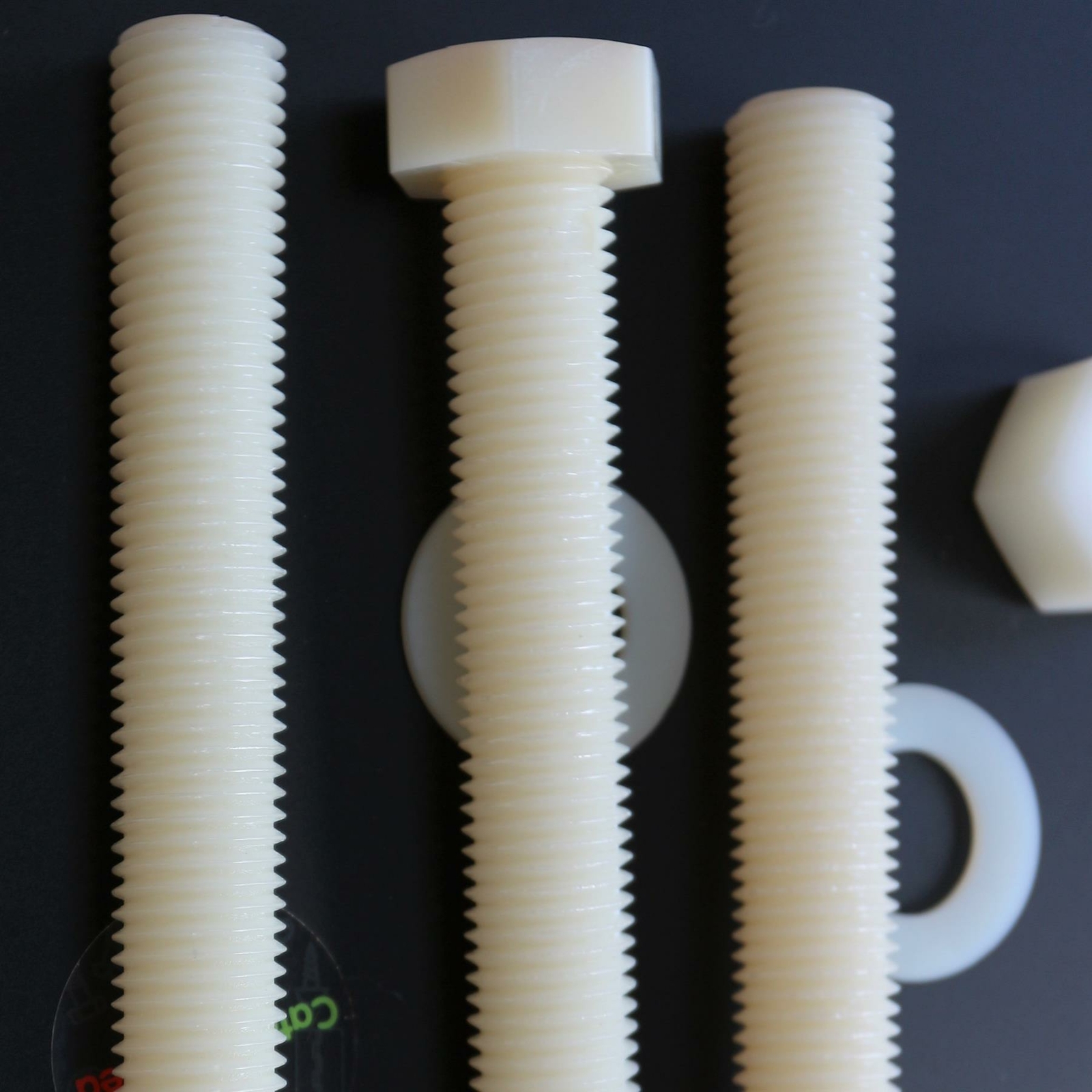5x Natural Nylon, Hex Plastic Nuts & Bolts, Washers, M20 x 150mm ...