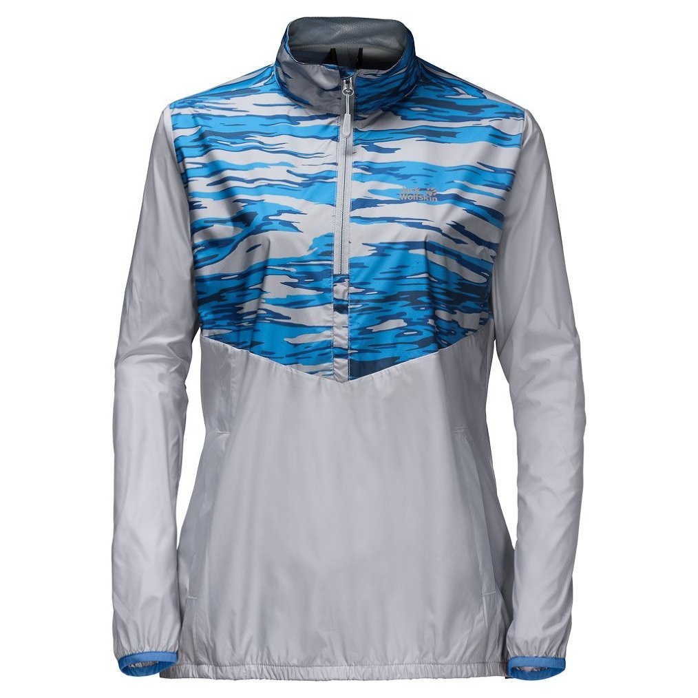 NWT Jack Wolfskin Alloy Gray Coastal Wave Smock Lightweight Windshell ...