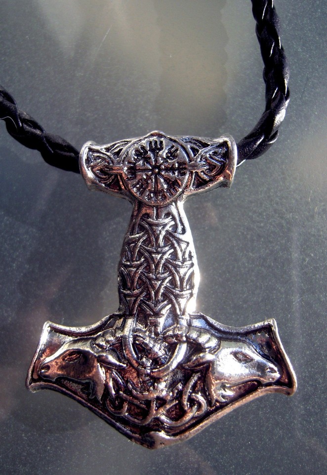Wolf Eagle Fox Triquetra Goat Mjolnir Pendant Celtic Runes Norse Viking ...